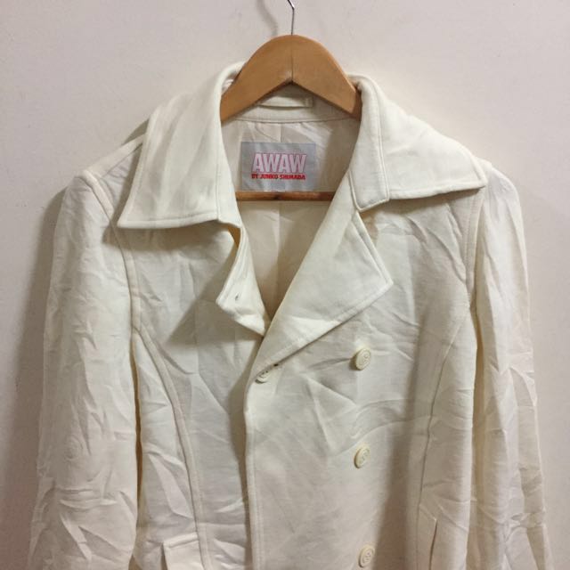 Awaw By Junko Shimada White Coats Size S, Women's Fashion, Footwear ...