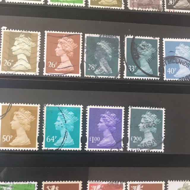 Used queen elizabeth's definitives stamps high values vintage issues ...