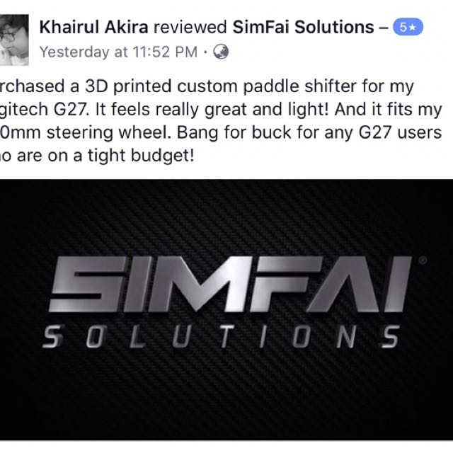 Logitech G25 And G27 Paddle Plate + Carbon Fibre ears - Sparco, Momo, Omp, Nardi, Boss Kit, NRG ...