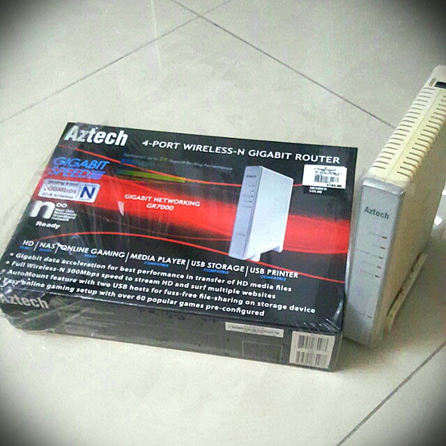 Wireless Router 4-Port Wireless N Gigabit, Computers & Tech, Parts ...