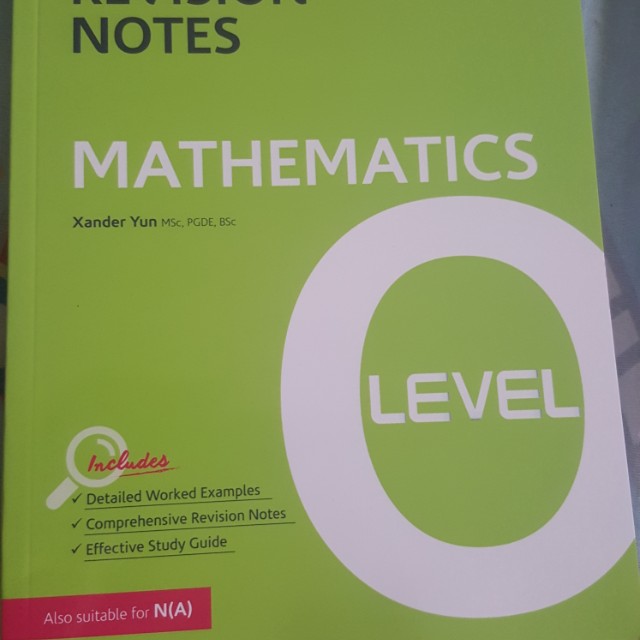 Mathematics O level revision notes (topical), Hobbies & Toys, Books ...