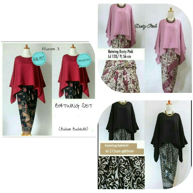 SETELAN KEBAYA BATWING / KEBAYA WISUDA MODERN / KEBAYA BATIK / ROK LILIT, Olshop Fashion, Olshop ...