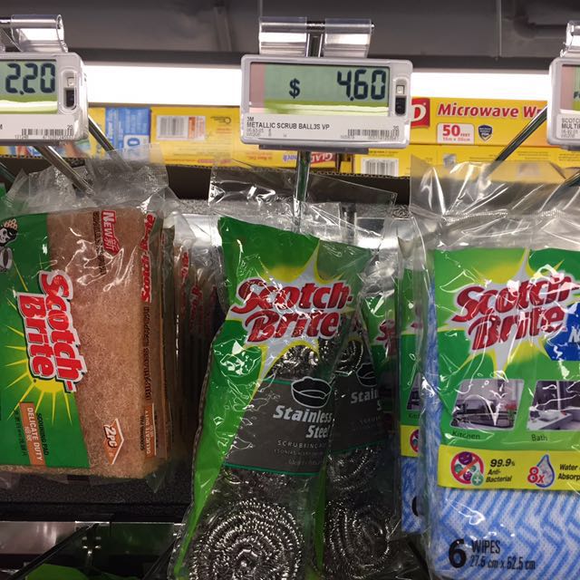 3M msb s/b metallic spiral scotch-brite metal sponge scrub ball, TV ...