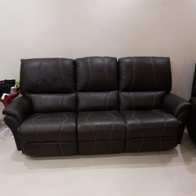 Leather Sofa With Leg Rest | Baci Living Room