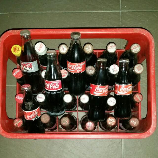 Original Coca-Cola Coke Glass Bottle Collection With Carton Carry Case ...