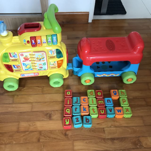 VTech Sit-to-Stand Alphabet Train, Babies & Kids, Infant Playtime on ...