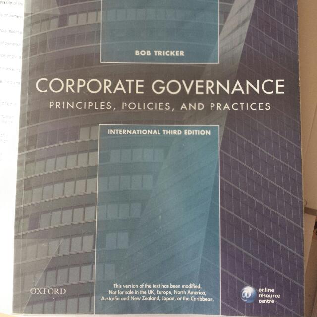 Corporate Governance - Bob Tricker, 興趣及遊戲, 書本 & 文具, 小朋友書 - Carousell