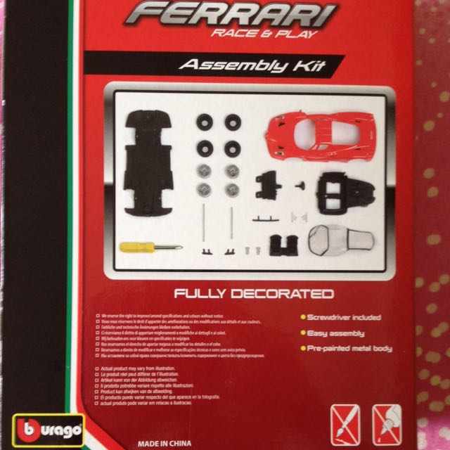 Ferrari Assembly Kit (Car Model), Hobbies & Toys, Toys & Games on Carousell