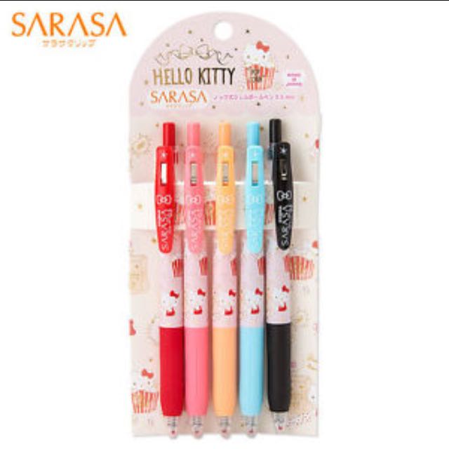 Sanrio zebra sarasa hello kitty pen set, Books & Stationery, Stationery ...