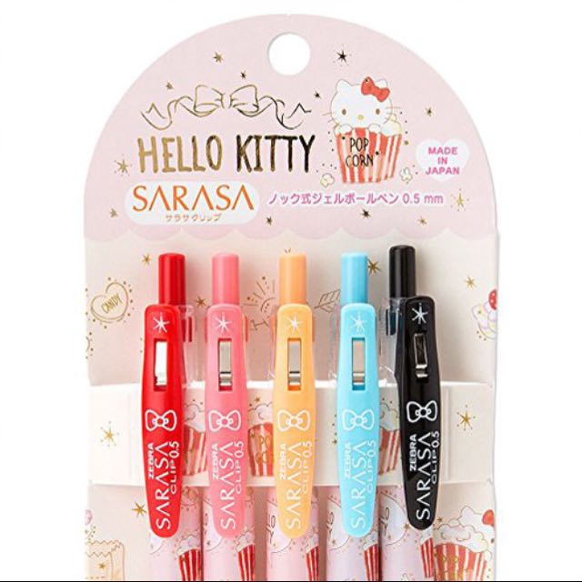 Sanrio zebra sarasa hello kitty pen set, Books & Stationery, Stationery ...