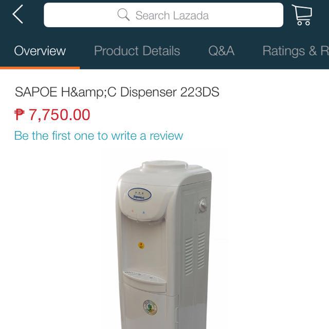 Sapoe Water Dispenser, TV & Home Appliances, Kitchen Appliances, Water ...
