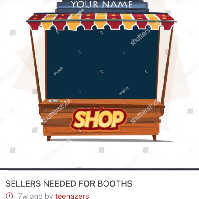 SELLERS/VENDORS NEEDED FOR BOOTH, Community on Carousell