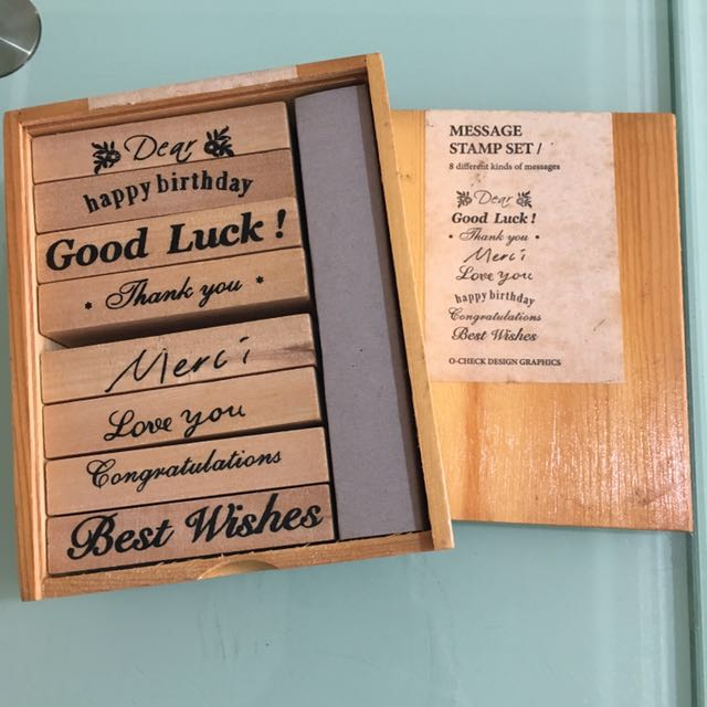 Stamp message set, Hobbies & Toys, Stationery & Craft, Craft Supplies ...