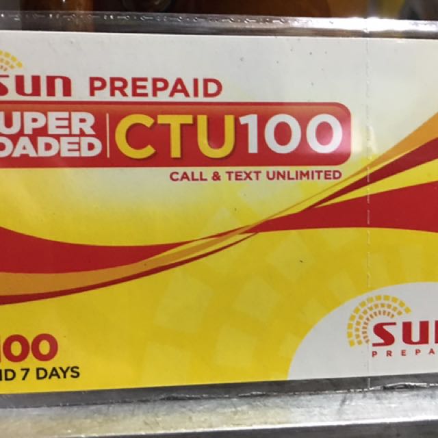 SUN Prepaid Load Card - CTU 100, Mobile Phones & Gadgets, Mobile ...