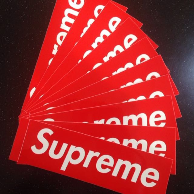 Supreme Red Bogo Sticker, Men's Fashion, Watches & Accessories, Cap ...