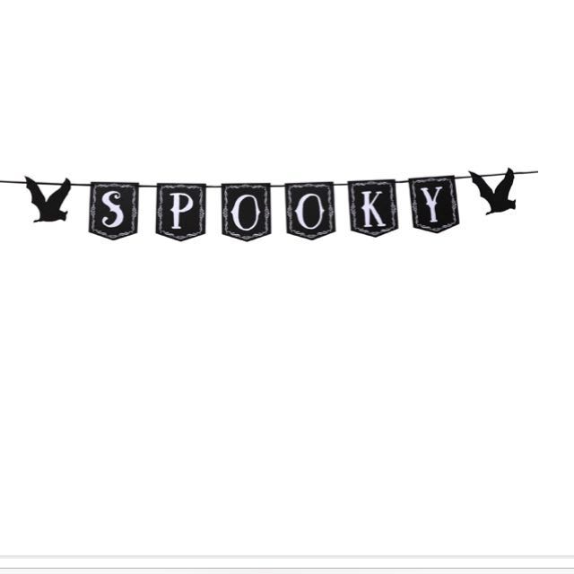Halloween Spooky banner, Furniture & Home Living, Home Decor, Other ...