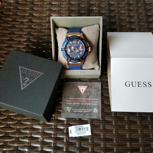Original guess blue rigor, Men's Fashion, Watches & Accessories ...