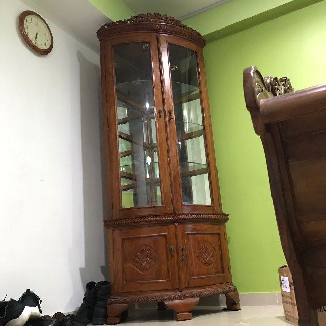 Teak Wood Display, Furniture & Home Living, Furniture, Shelves ...