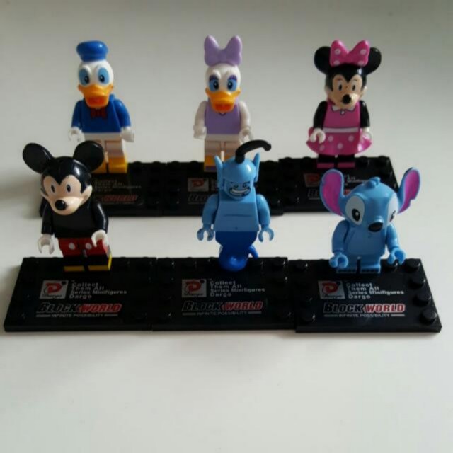 Disney Dargo Minifigures Mickey Minnie Stitch Genie Daisy Donald Duck ...
