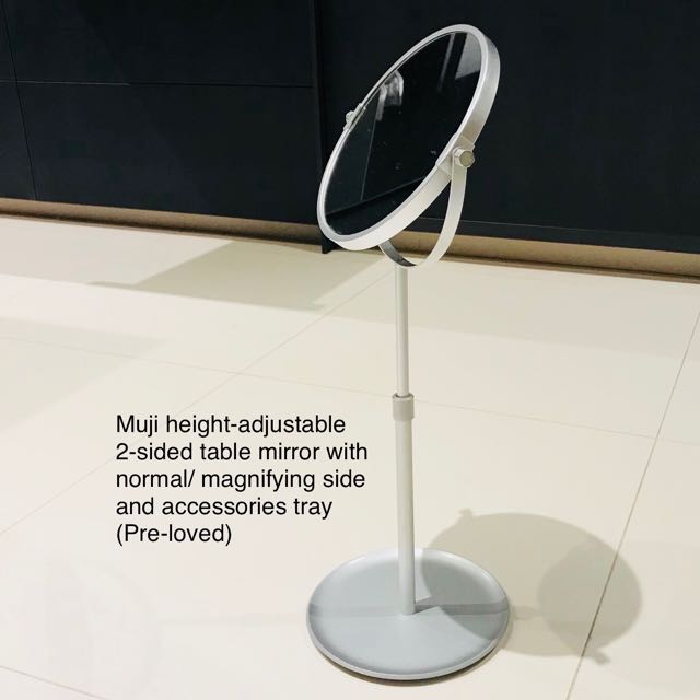 Muji table mirror with magnifying / normal mirror, Furniture & Home ...