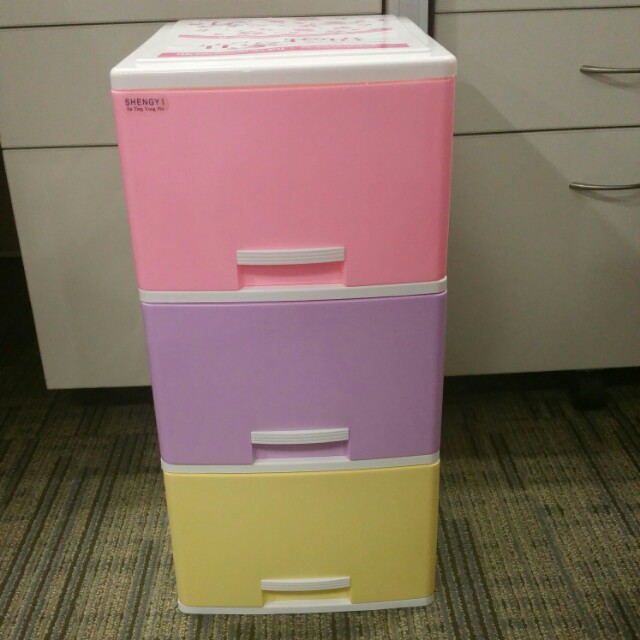 3 tier colourful drawers!, Furniture & Home Living, Furniture, Shelves ...