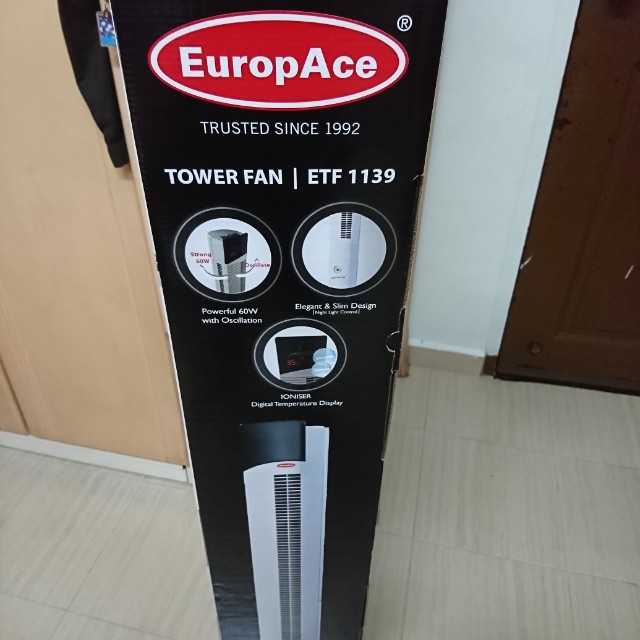 Europace Tower Fan (Model: ETF 1139), TV & Home Appliances, Air ...