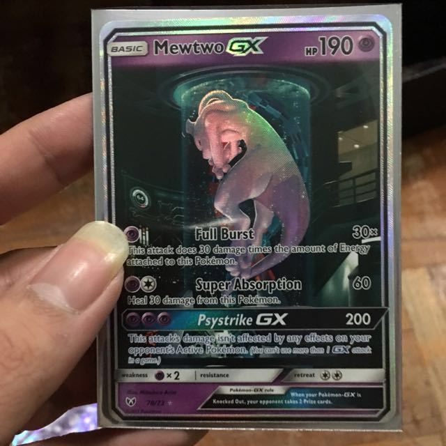 Pokemon Card Mewtwo GX Secret Rare, Hobbies & Toys, Toys & Games on ...