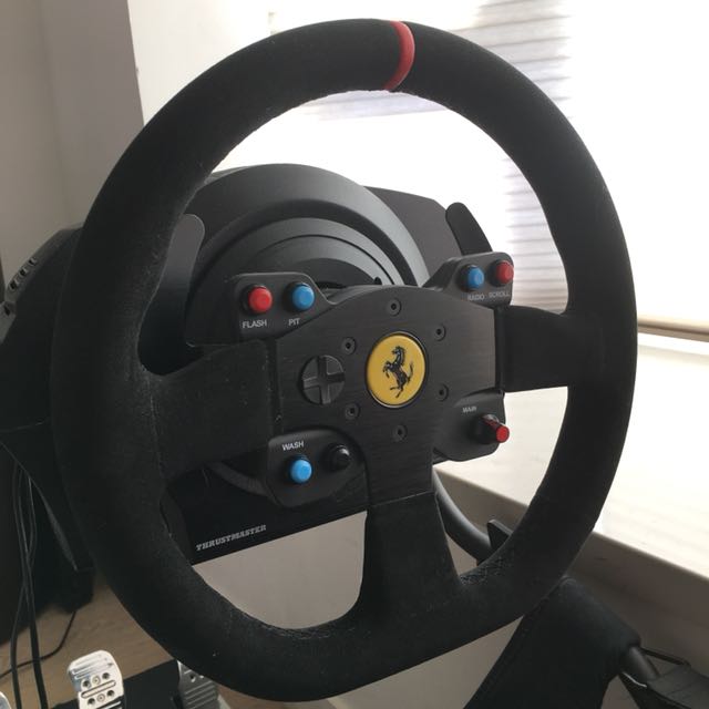 Thrustmaster T300RS with Ferrari 599XX wheel and T3PA-Pro pedals for GT ...