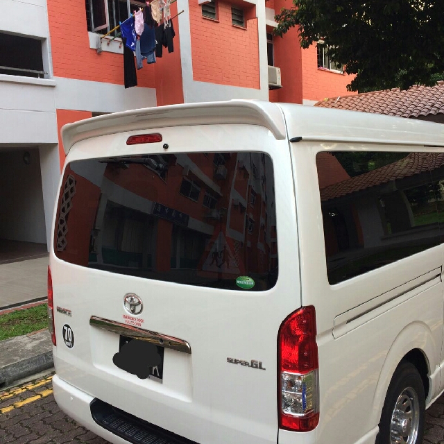 Toyota Hiace Mid-roof Rear Spoiler, Car Accessories on Carousell