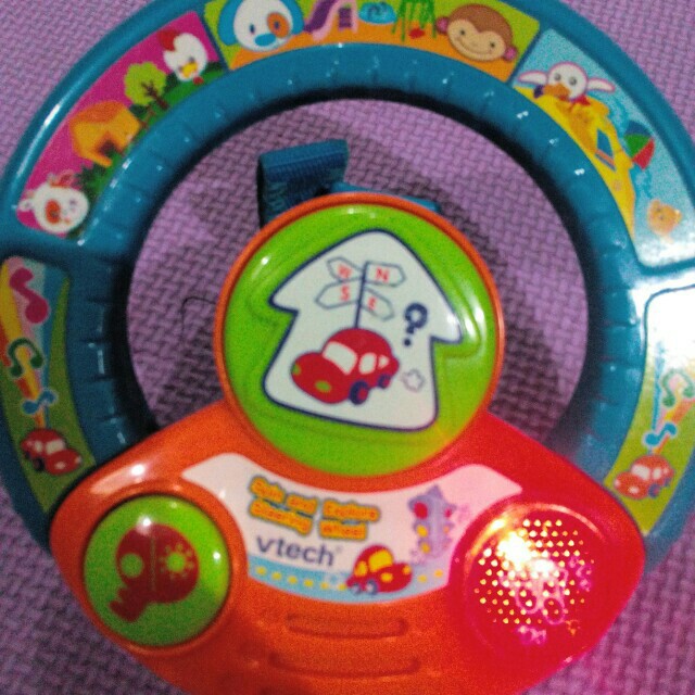 V Tech Steering Wheel Toy for stroller and crib, Babies & Kids, Going ...