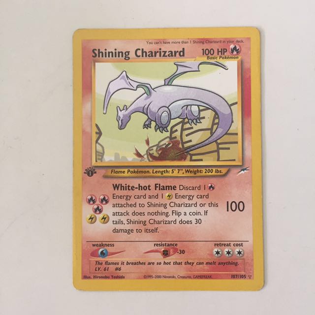 First edition Shining Charizard - Pokémon Card, Hobbies & Toys, Toys ...