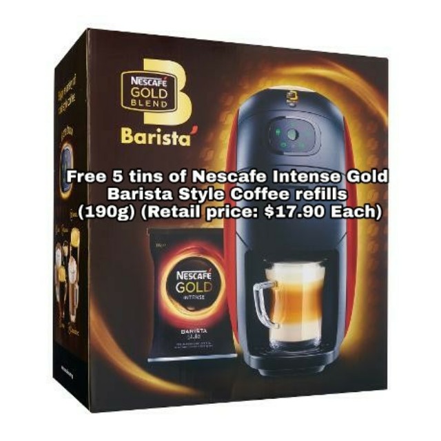 Nescafe Gold Blend Barista Style Coffee Machine (Red), TV & Home ...