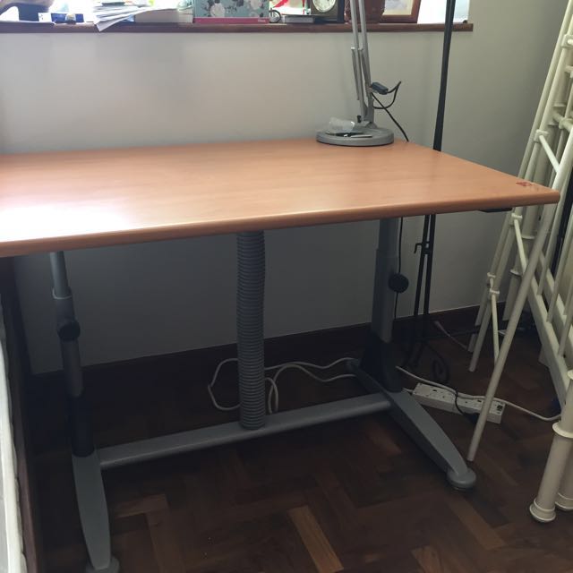 Study Table for Children to Adult; adjustable height using hydrolic ...