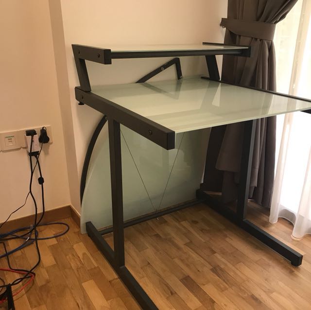 Glass study table (set), Furniture & Home Living, Furniture, Tables ...