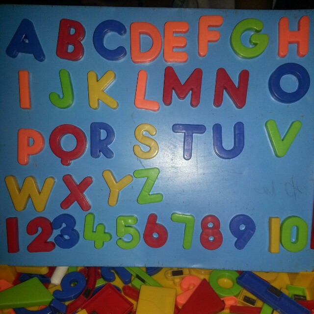 Magnetic alphabets and numbers, shapes etc, Babies & Kids, Infant Playtime on Carousell