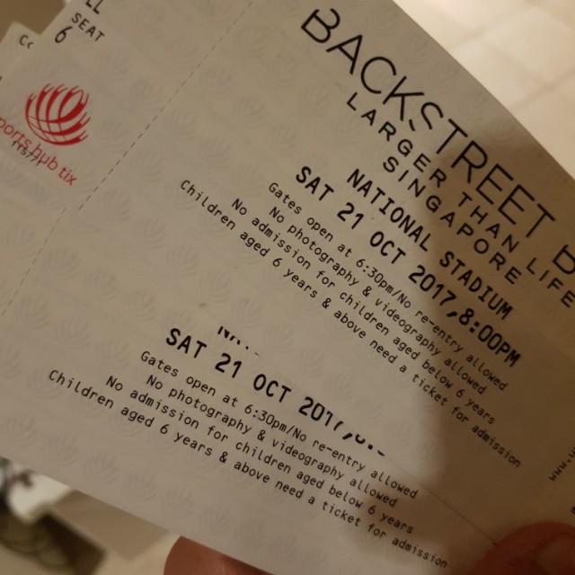Backstreet boys ticket, Tickets & Vouchers, Event Tickets on Carousell