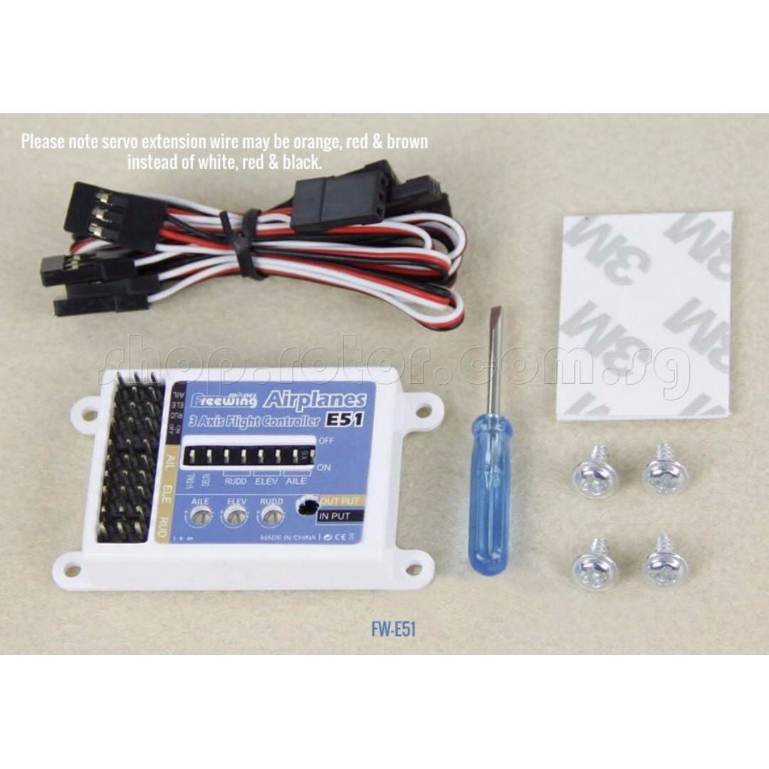 Freewing 3 Axis Flight Stabilizer / Gyro fits most remote-controlled airplanes from park flyers ...