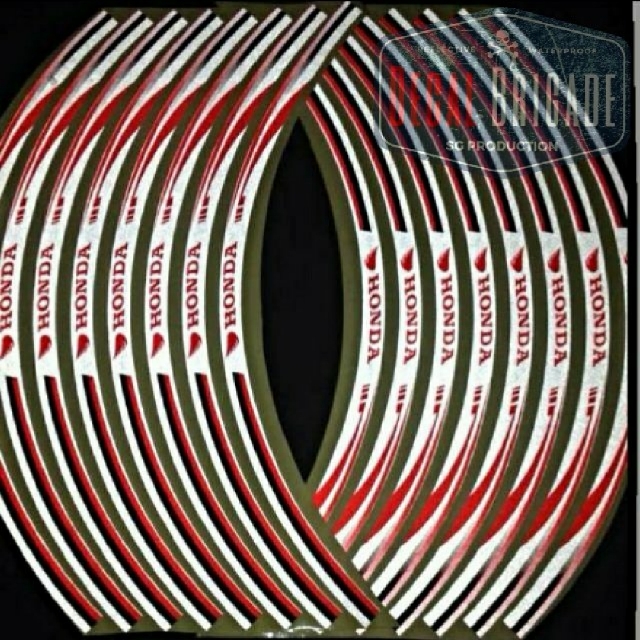 Honda Rim Decal Reflective, Motorcycles, Motorcycle Accessories on ...