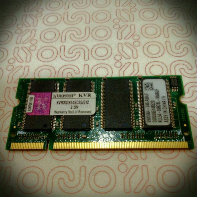 Kingston 512MB PC2700 333mhz DDR Sodimm LAPTOP Memory KVR333X64SC25/512 ...