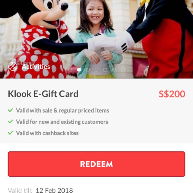 KLOOK Gift Card/ Voucher, Tickets & Vouchers, Vouchers on Carousell