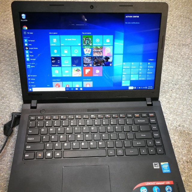 Lenovo Ideapad 100 (tahun 2016) Intel Pentium 4 cores Windows 10 ...