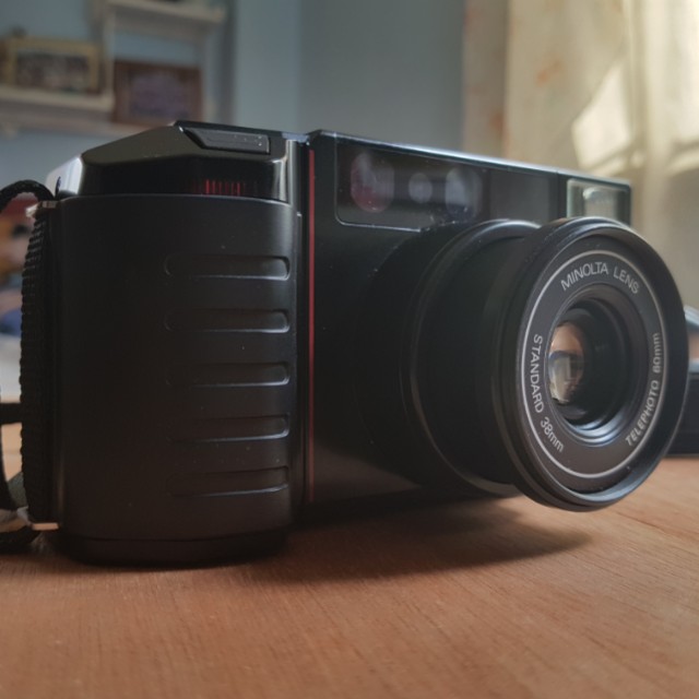 Minolta AF Tele Film Camera, Photography, Cameras on Carousell