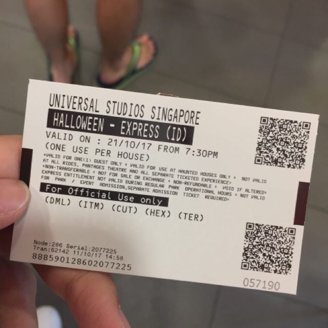 (RTP $90) HHN Express Pass - 21st October, Entertainment, Attractions ...