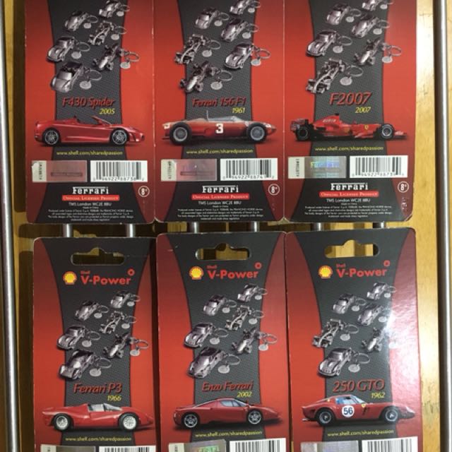 Shell Ferrari Keychain set collectible, Hobbies & Toys, Memorabilia ...