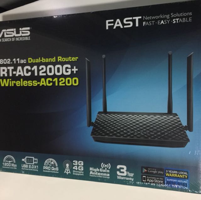 ASUS RT AC 1200 G+ router, Computers & Tech, Parts & Accessories ...