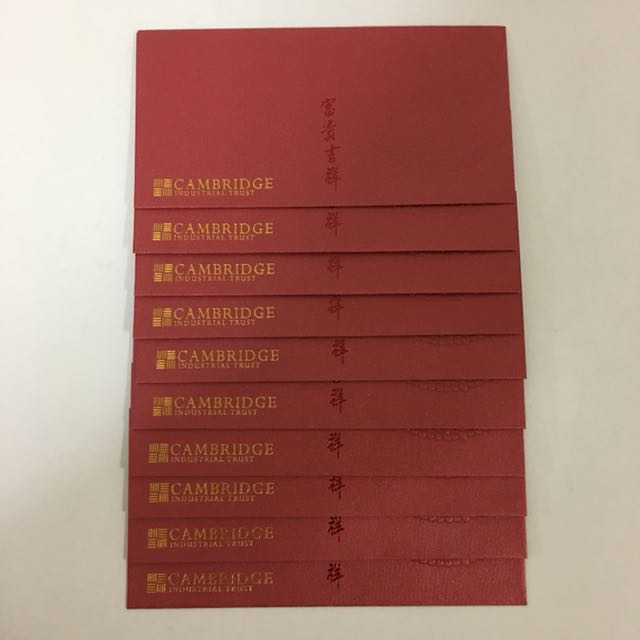 Cambridge Industrial Trust Red Packet, Hobbies & Toys, Stationery ...
