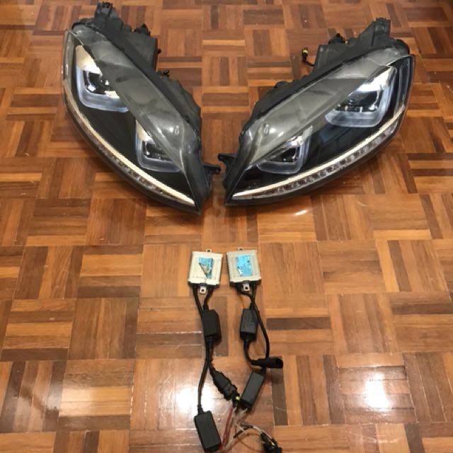 Golf R R-Line Gti Mk7 Headlights, Auto Accessories on Carousell