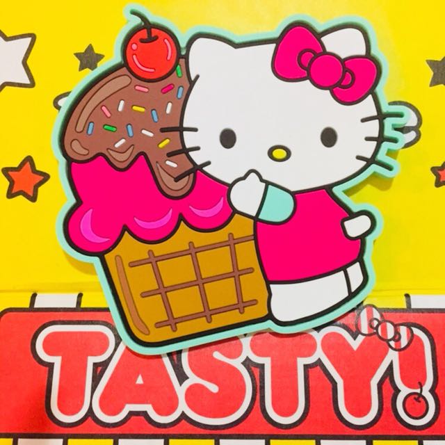 Hello kitty lootcrate sanrio big rubber coaster, Food & Drinks, Gift ...