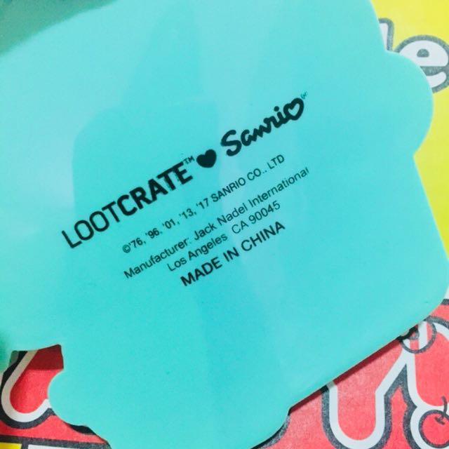 Hello kitty lootcrate sanrio big rubber coaster, Food & Drinks, Gift ...