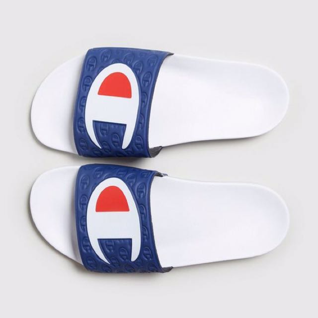 Champion Slides, Men's Fashion, Footwear, Flipflops and Slides on Carousell
